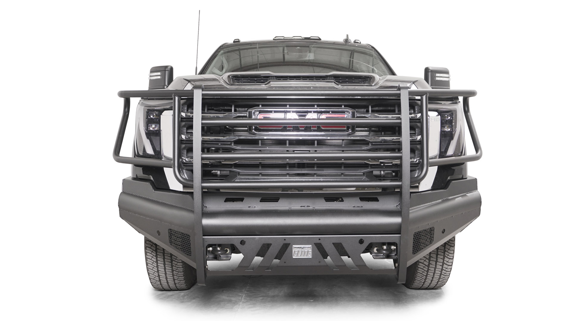 Black Steel Elite Front Bumper for GMC 2500-3500 | Fab Fours