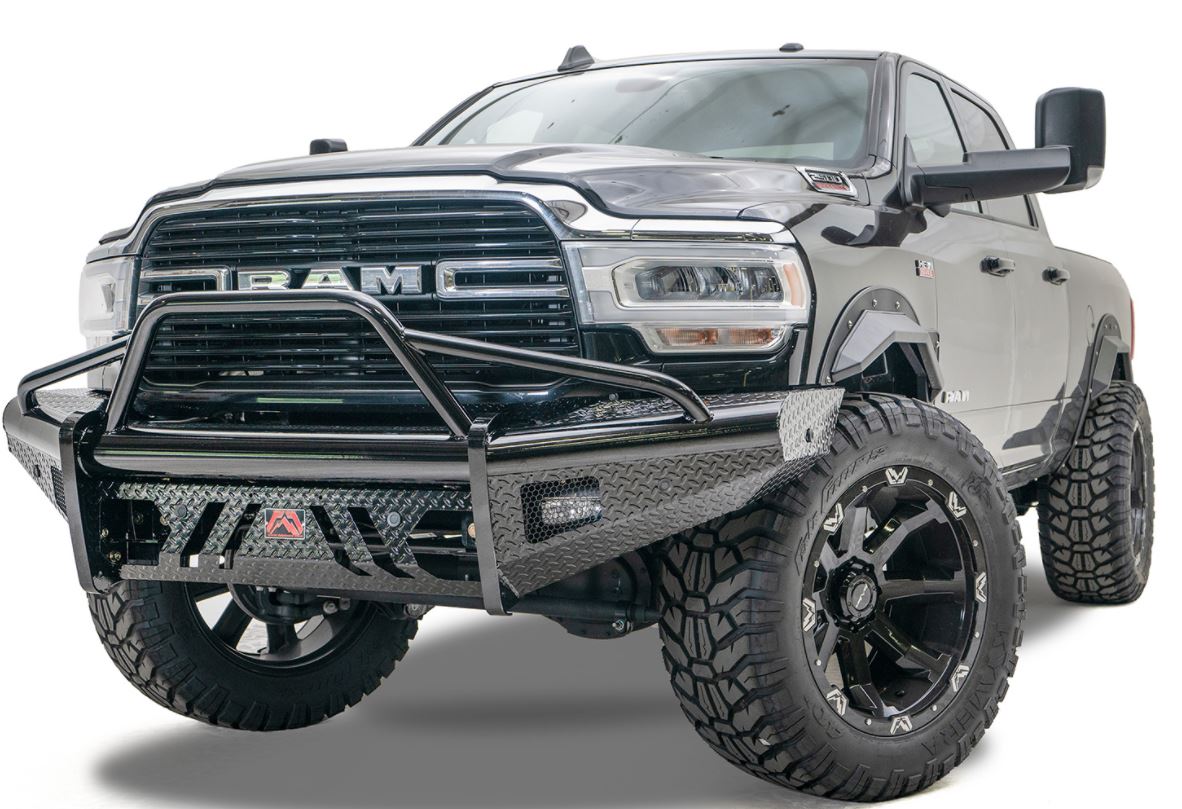 1994-2002 Dodge HD Front Ranch Bumper w/ Pre-runner Guard (2500 - 5500) w/ Tow Hooks | Fab Fours