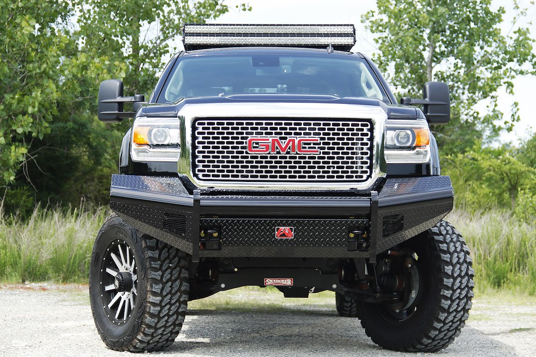 2015-2019 GMC HD Front Ranch Bumper w/ No Guard (2500 - 3500) w/ Tow ...