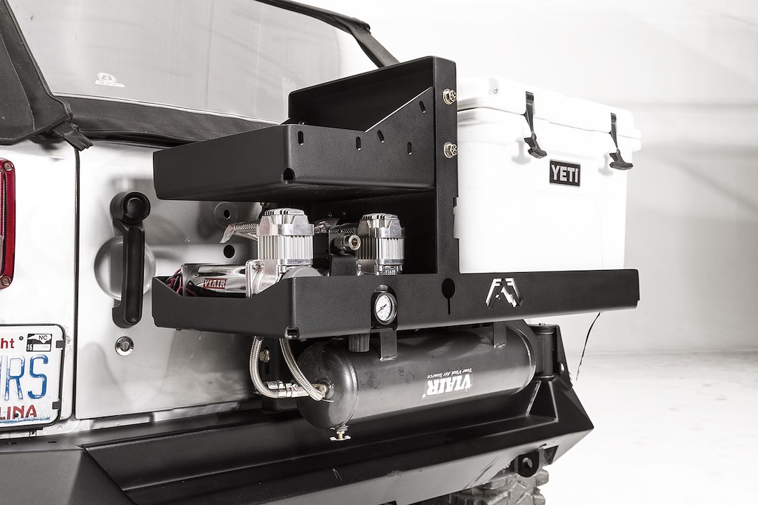 2007-2018 Jeep JK Air Compressor Yeti Tundra 35 Cooler Mount | Fab Fours