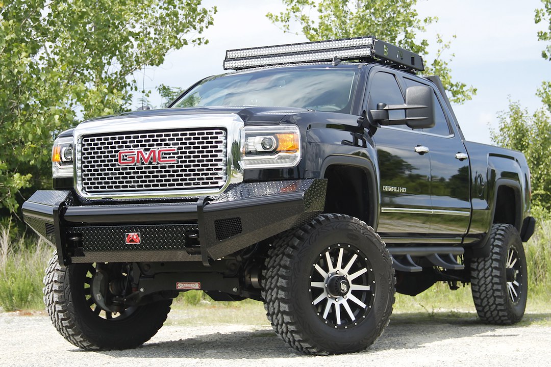 2015-2019 GMC HD Front Ranch Bumper w/ No Guard (2500 - 3500) w/ Tow ...