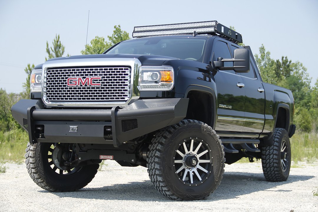 2015-2019 GMC HD Front ELITE Ranch Bumper w/ No Guard (2500 - 3500) w ...