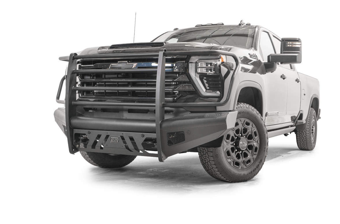 Chevrolet 2500-3500 Black Steel Elite Front Bumpers - Fab Fours | Fab Fours